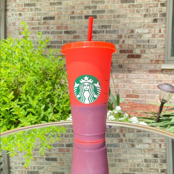 Starbucks | Other | New Starbucks Red Purple Color Changing Reusable ...